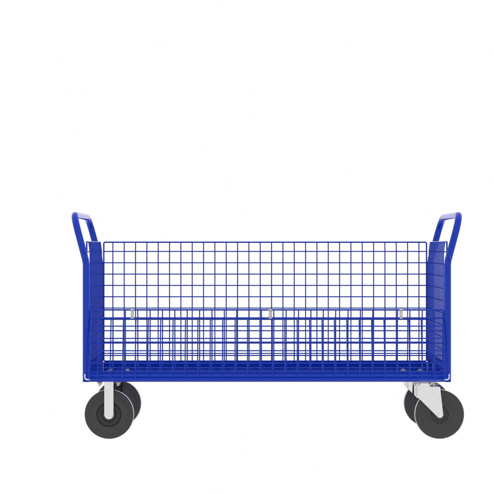 4-Sided Platform Cage Cart, 60x30", Blue - Valley Craft