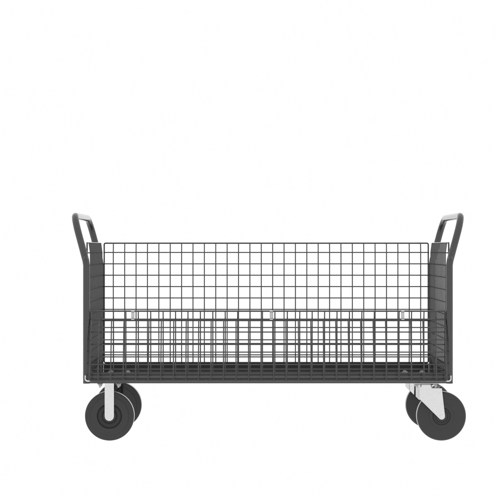 4-Sided Platform Cage Cart, 60x30", Gray - Valley Craft