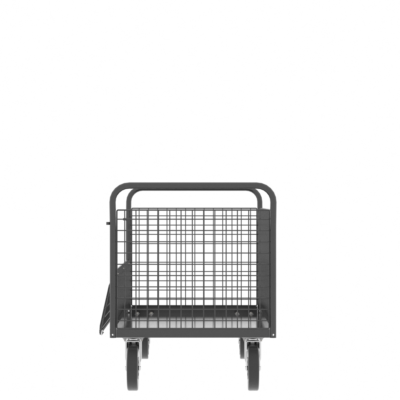 4-Sided Platform Cage Cart, 60x30", Gray - Valley Craft