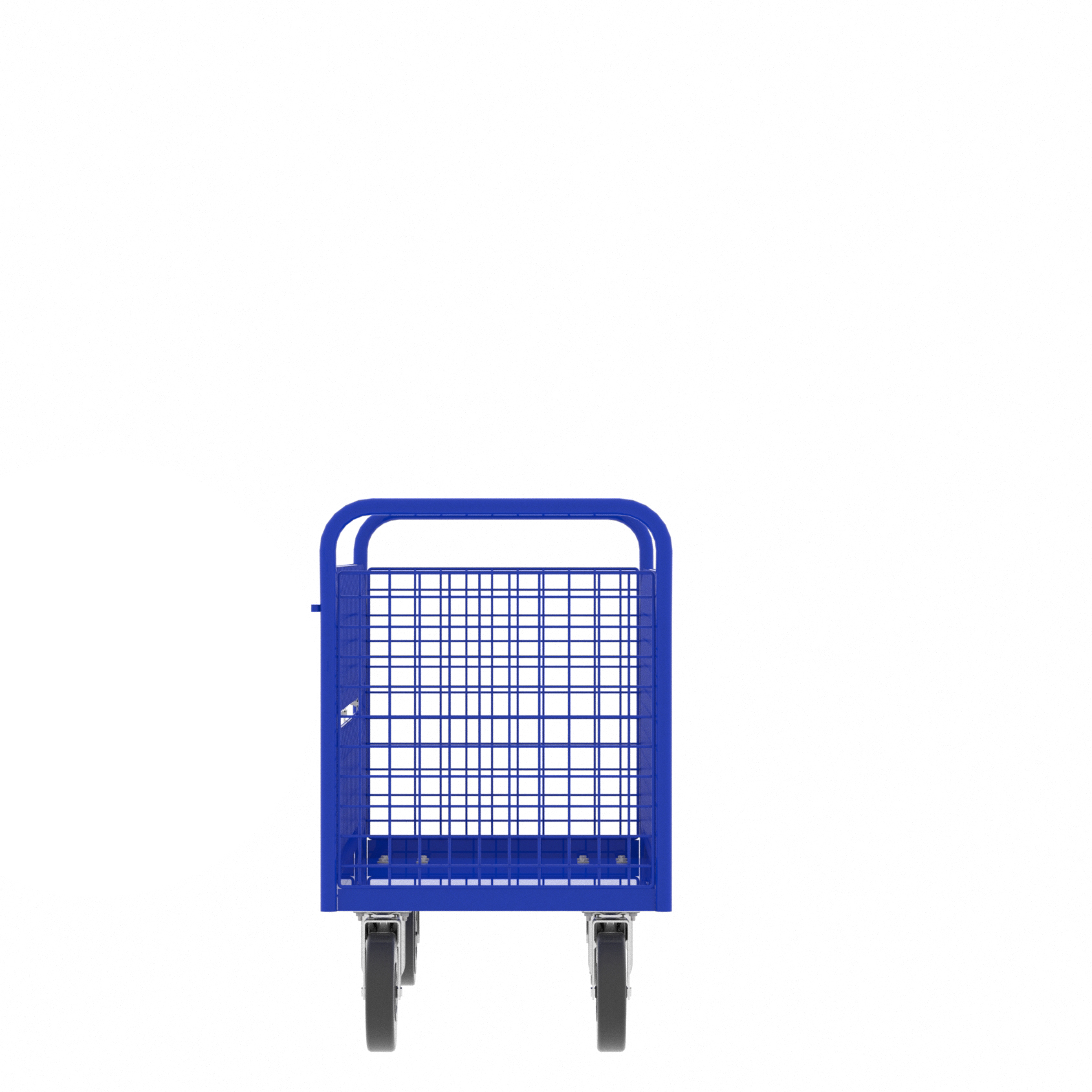 4-Sided Platform Cage Cart, 48x24", Blue - Valley Craft