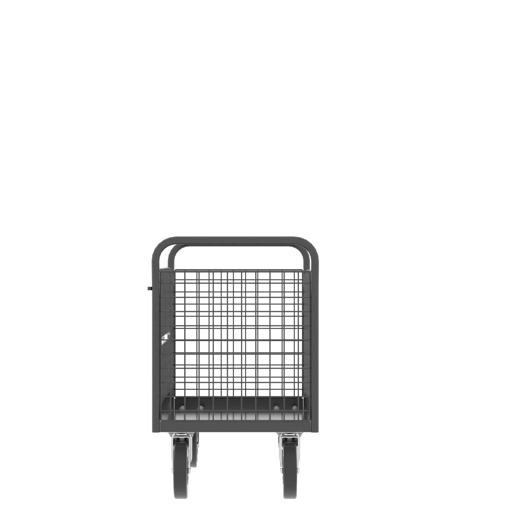 4-Sided Platform Cage Cart, 48x24", Gray - Valley Craft