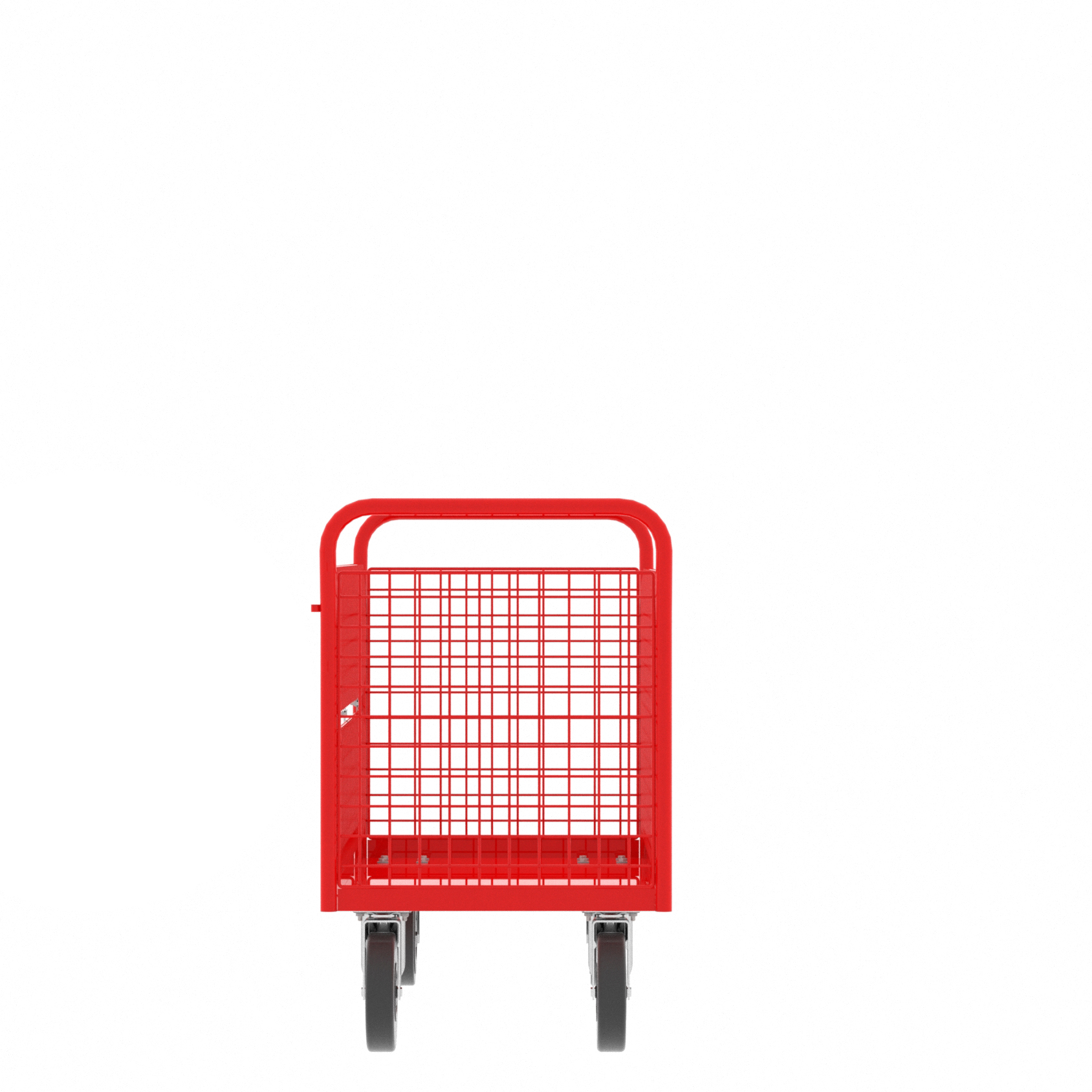 4-Sided Platform Cage Cart, 48x24", Red - Valley Craft