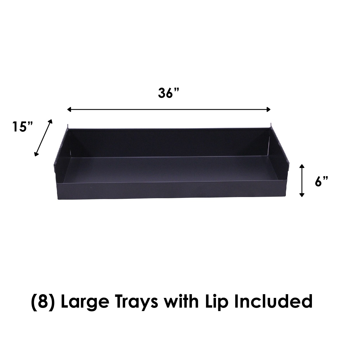 Double-sided Heavy Duty A-Frame Cart, (8) Large Lipped Trays - Valley Craft