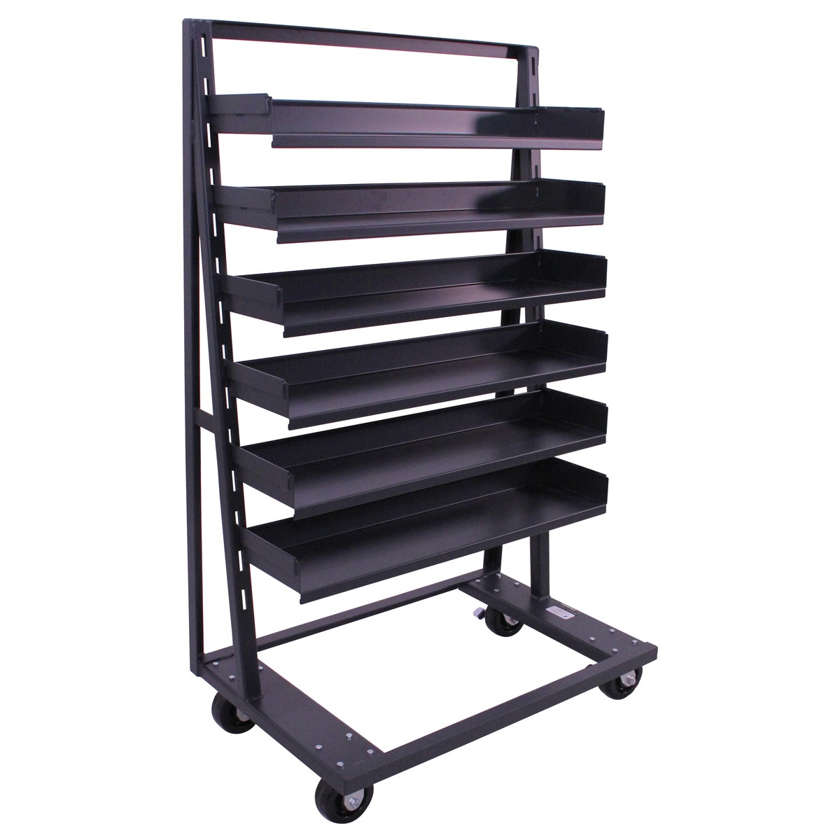 Single-sided Heavy Duty A-Frame Cart, (6) Trays - Valley Craft