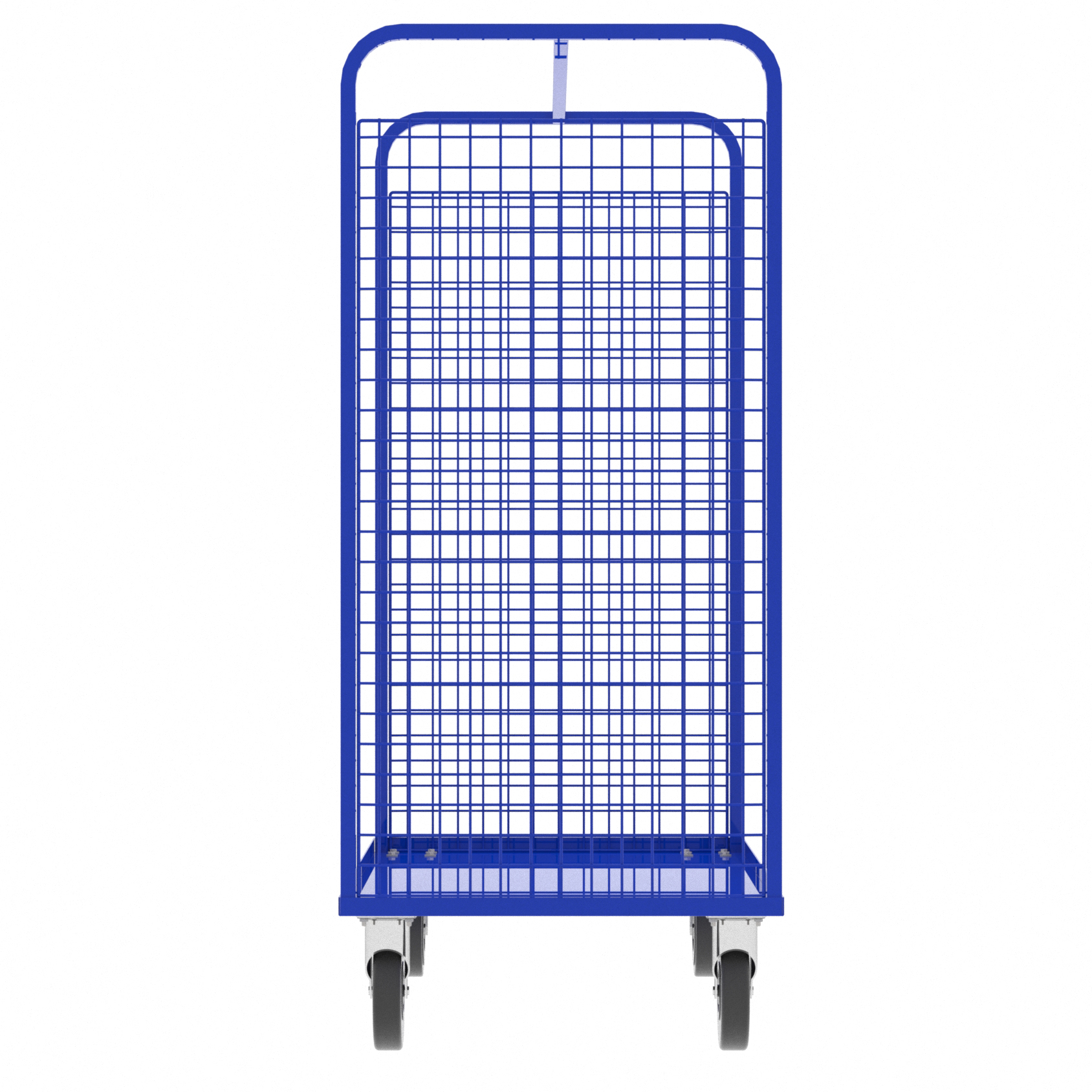 2-Sided Stock Picking Cage Cart, Blue - Valley Craft