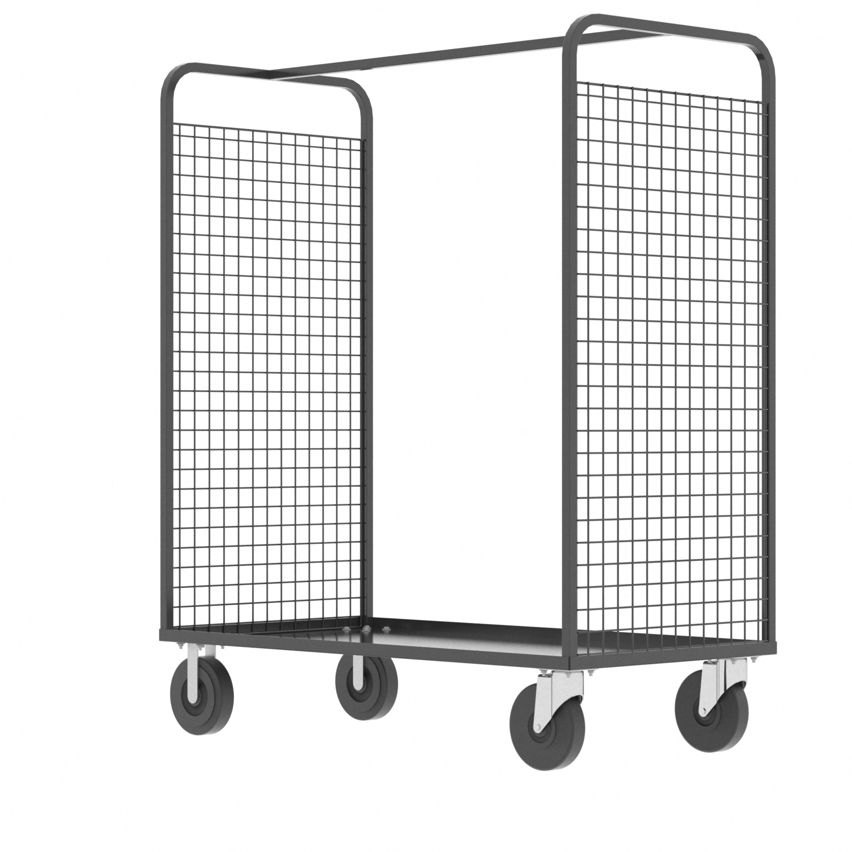 2-Sided Stock Picking Cage Cart, Gray - Valley Craft