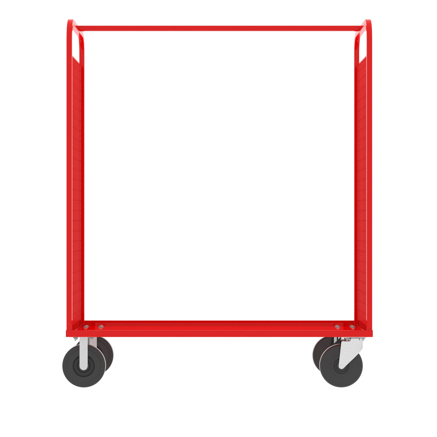 2-Sided Stock Picking Cage Cart, Red - Valley Craft