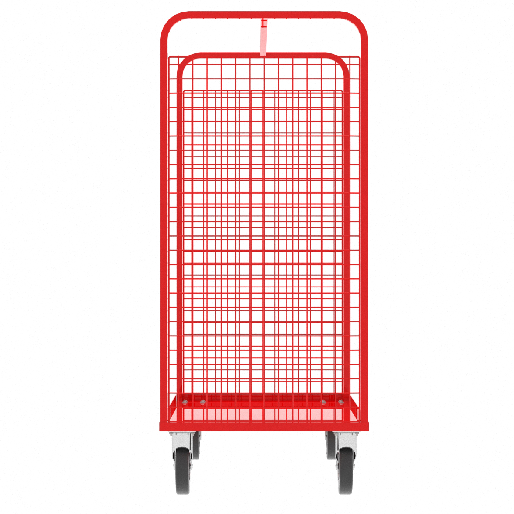 2-Sided Stock Picking Cage Cart, Red - Valley Craft