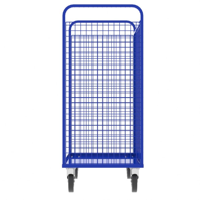 3-Sided Stock Picking Cage Cart, Blue - Valley Craft