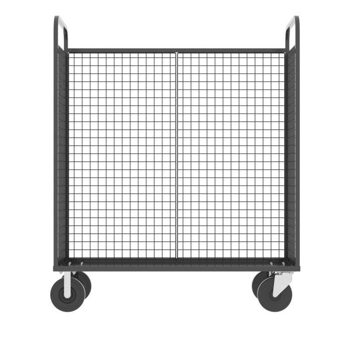 3-Sided Stock Picking Cage Cart, Gray - Valley Craft
