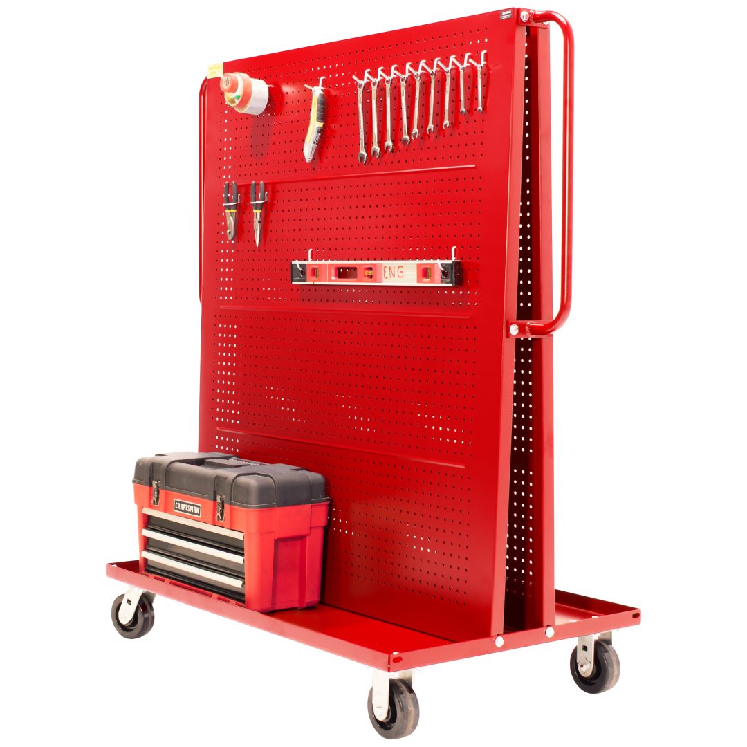 48" A-Frame Tool Cart, Red - Valley Craft