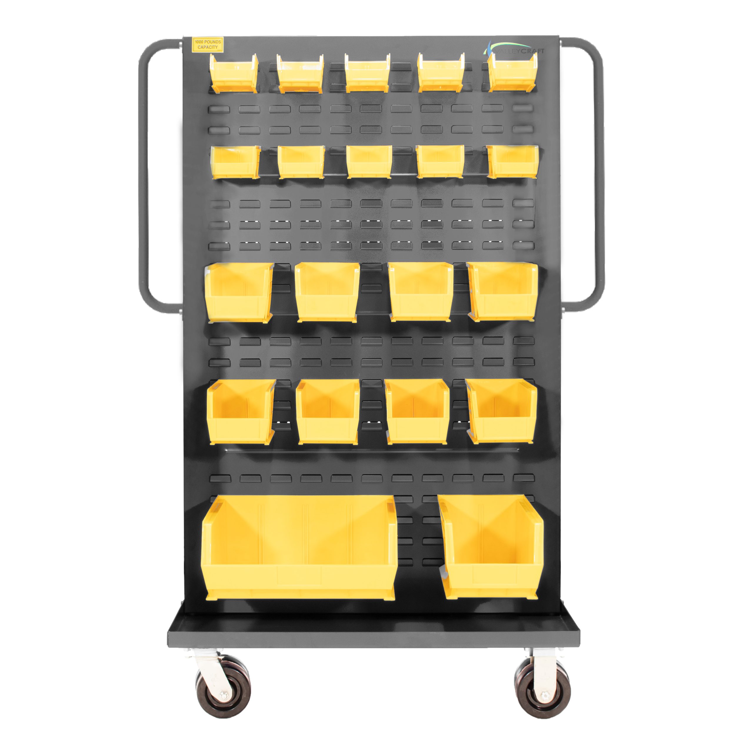 48" A-Frame Bin Cart, Gray - Valley Craft