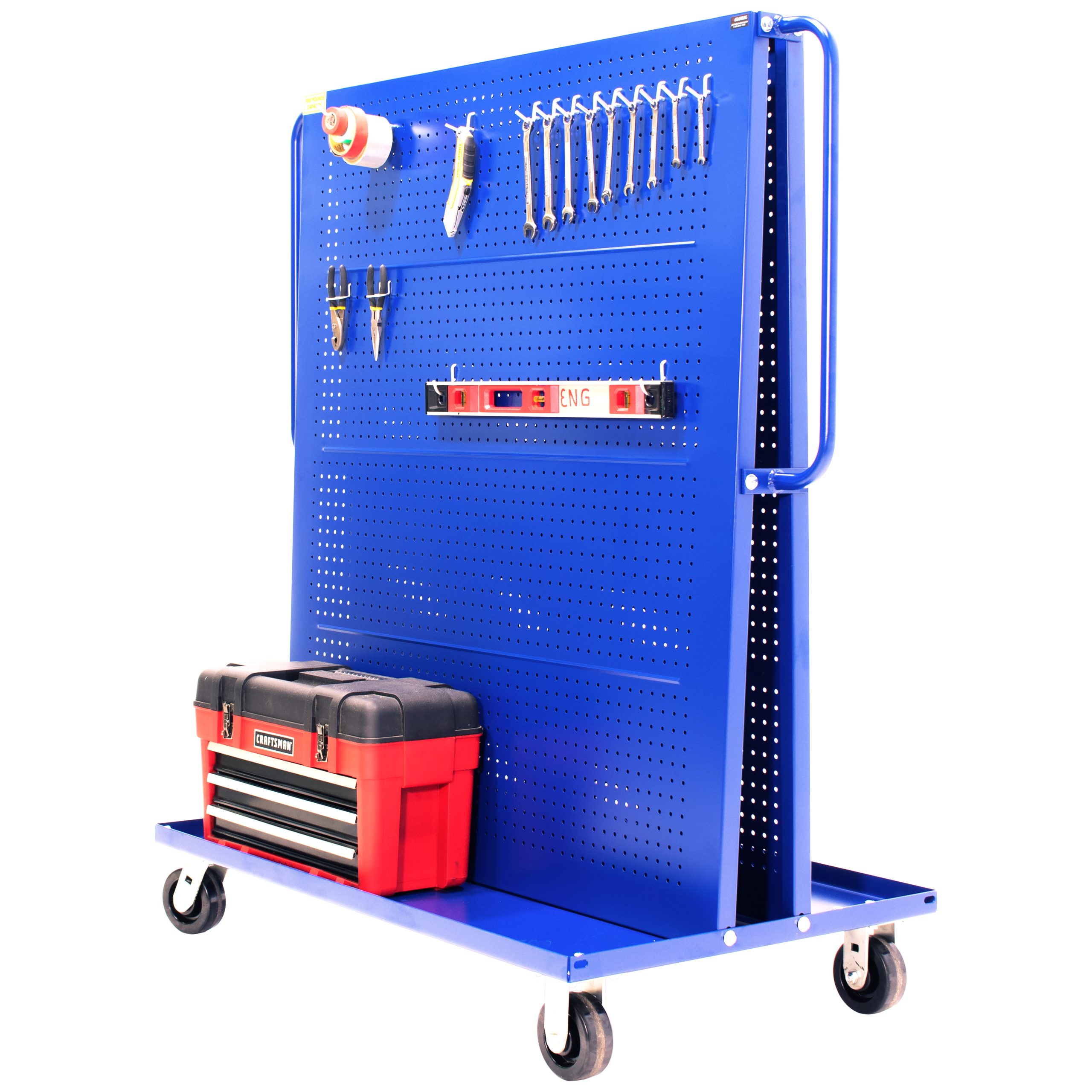 36" A-Frame Tool Cart, Blue - Valley Craft