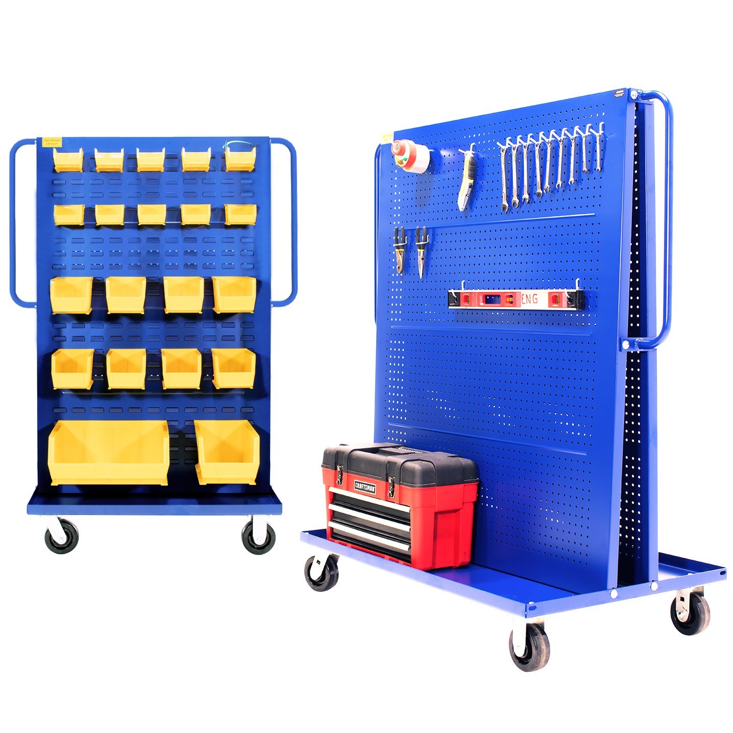 36" A-Frame Bin & Tool Cart, Blue - Valley Craft