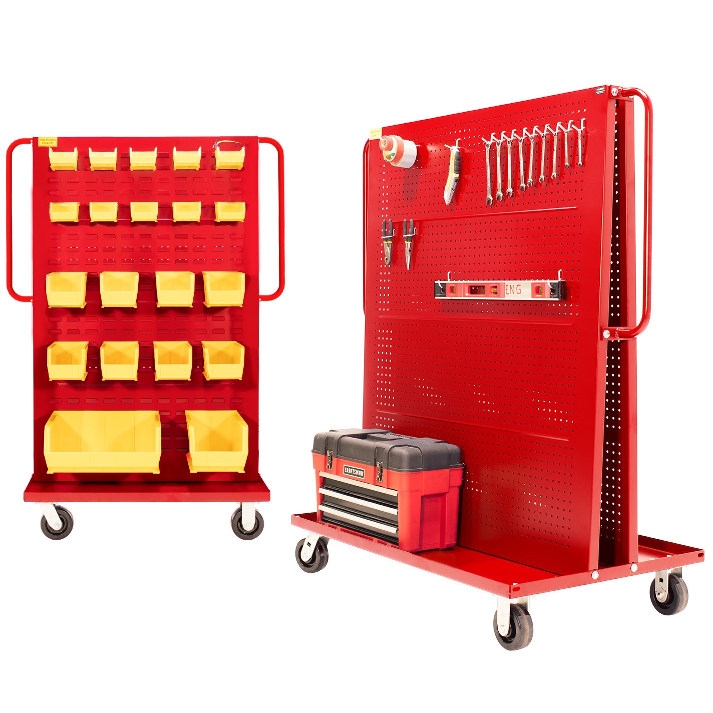 36" A-Frame Bin & Tool Cart, Red - Valley Craft