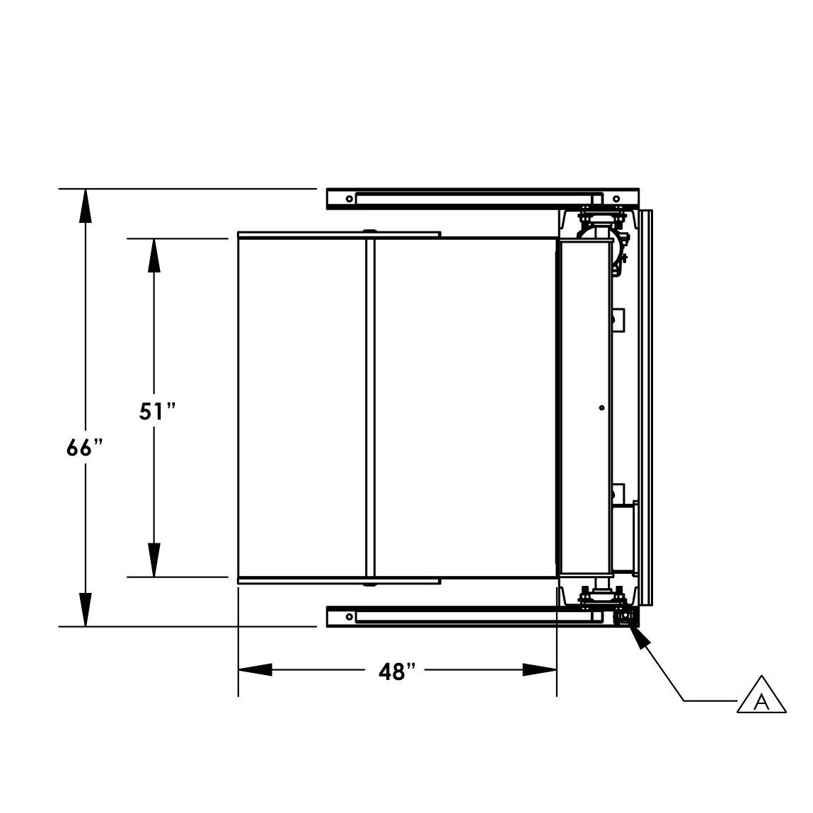 72" Box Dumper, 48x51" Chute, 2000 lb. Capacity - Valley Craft