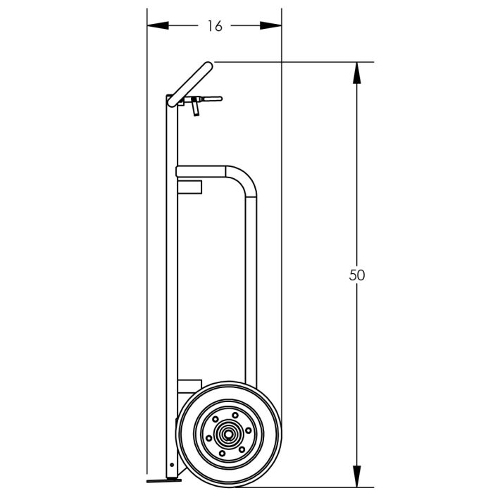 Single Cylinder Hand Truck, 9" Cylinder - Valley Craft