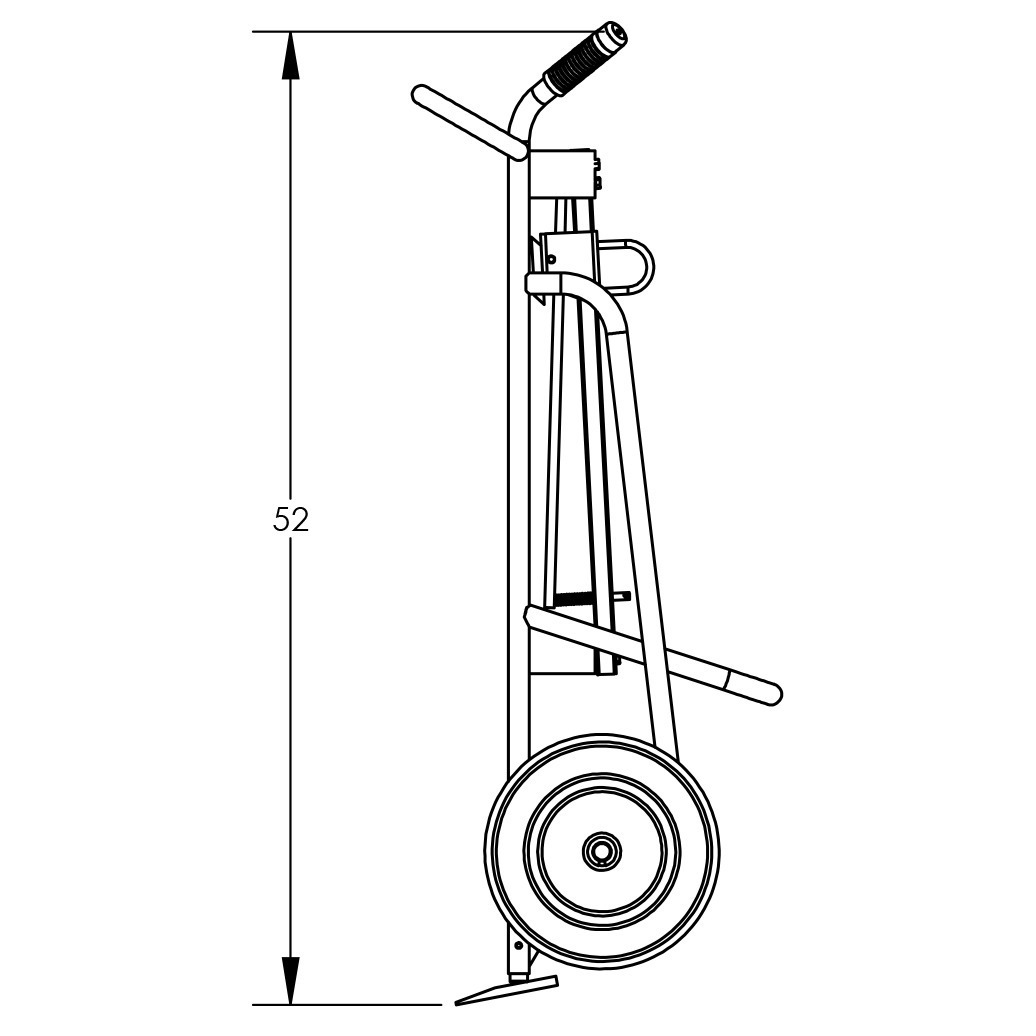 2-Wheel Drum Hand Truck, Steel, Pneumatic Wheels, Plastic Drum Chime ...