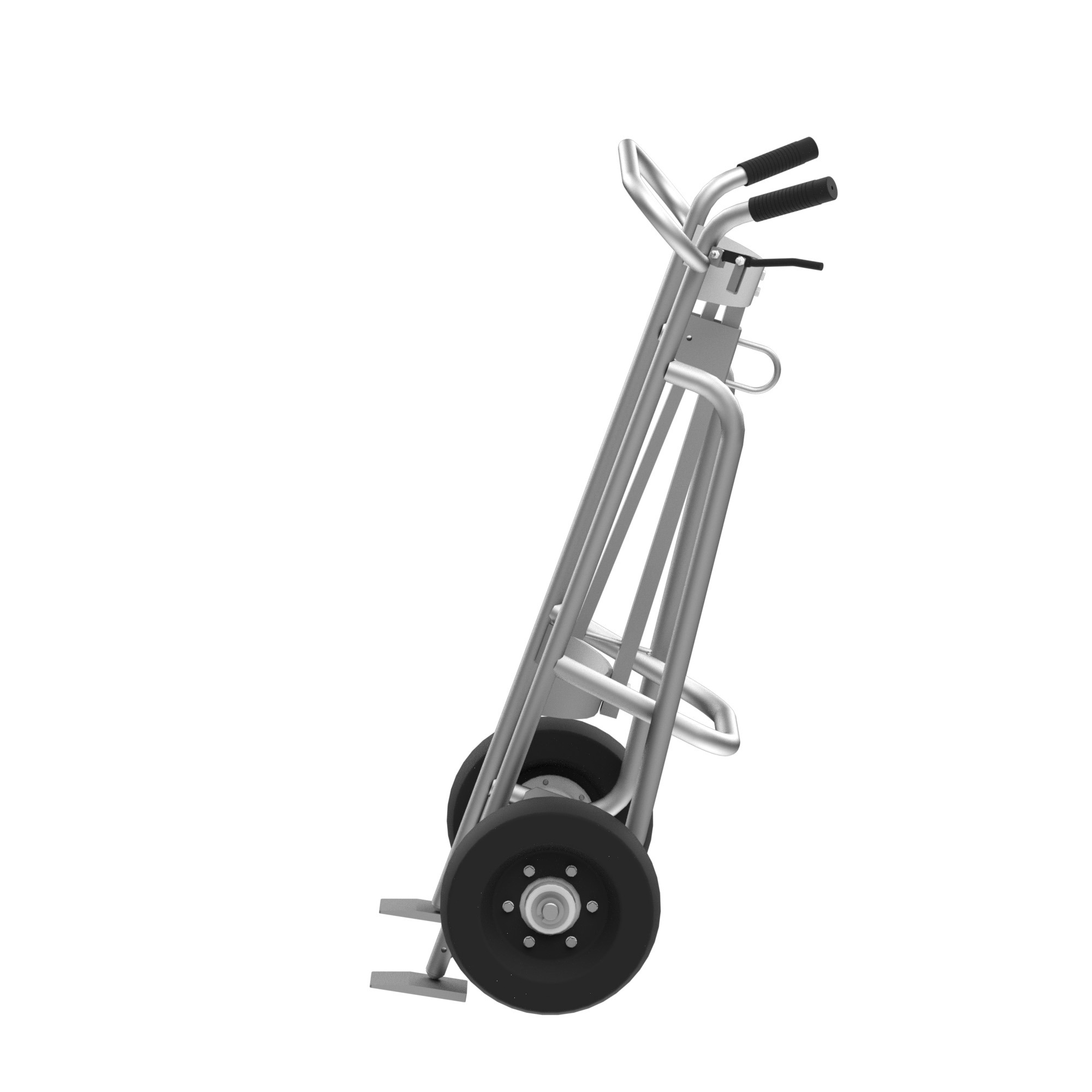 2-Wheel Drum Hand Truck, Aluminum, Pneumatic Wheels, Hand Brake ...
