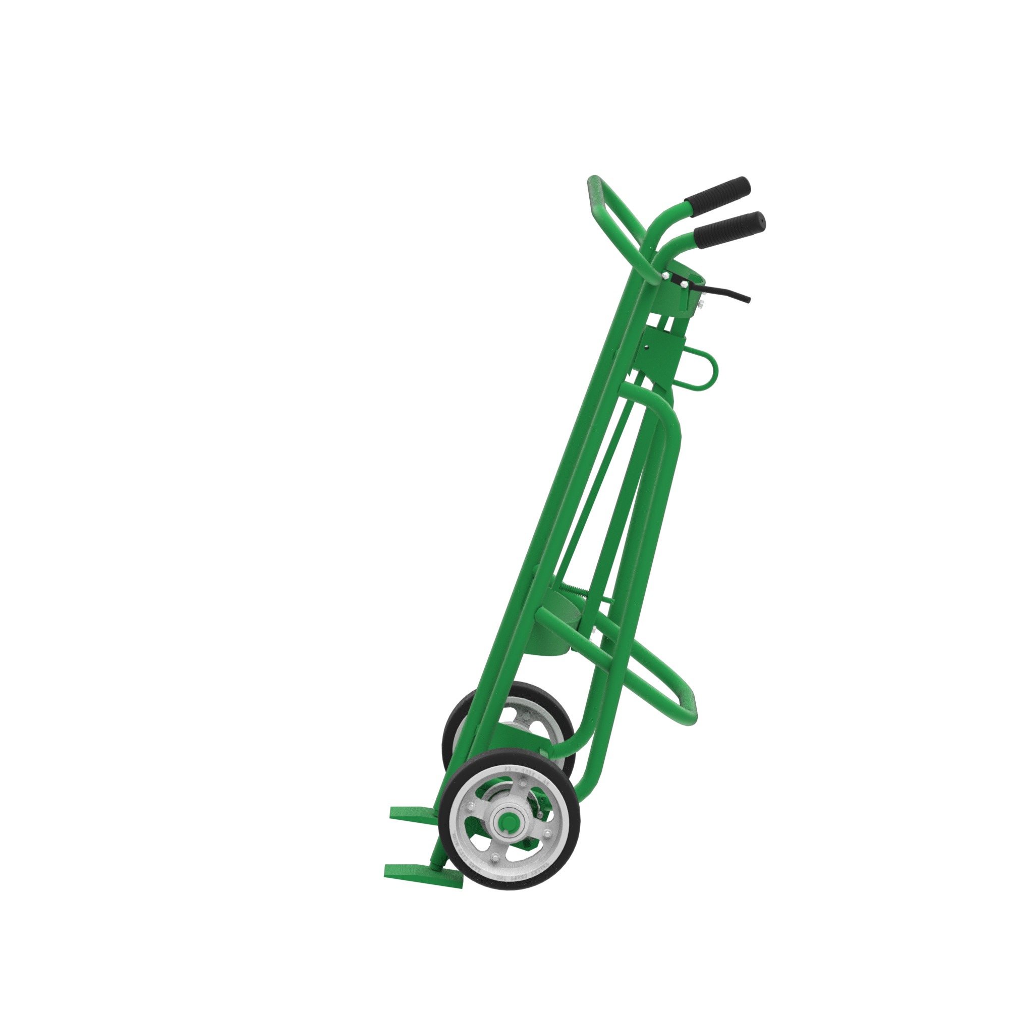 2-Wheel Drum Hand Truck, Steel, Solid Rubber Wheels, Hand Brake ...