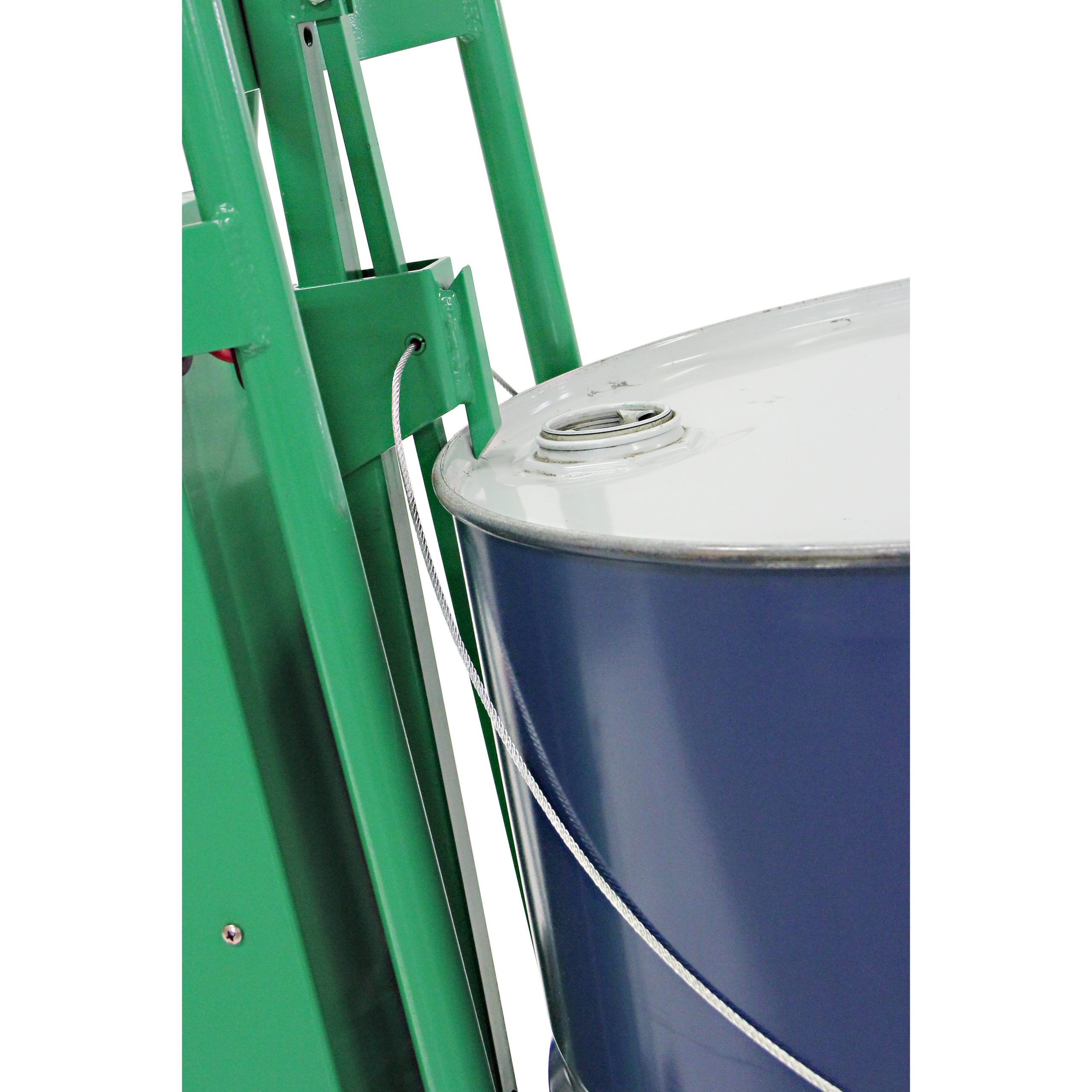 4-Wheel Drum Hand Truck, Steel, Solid Rubber Wheels, Security Cable ...