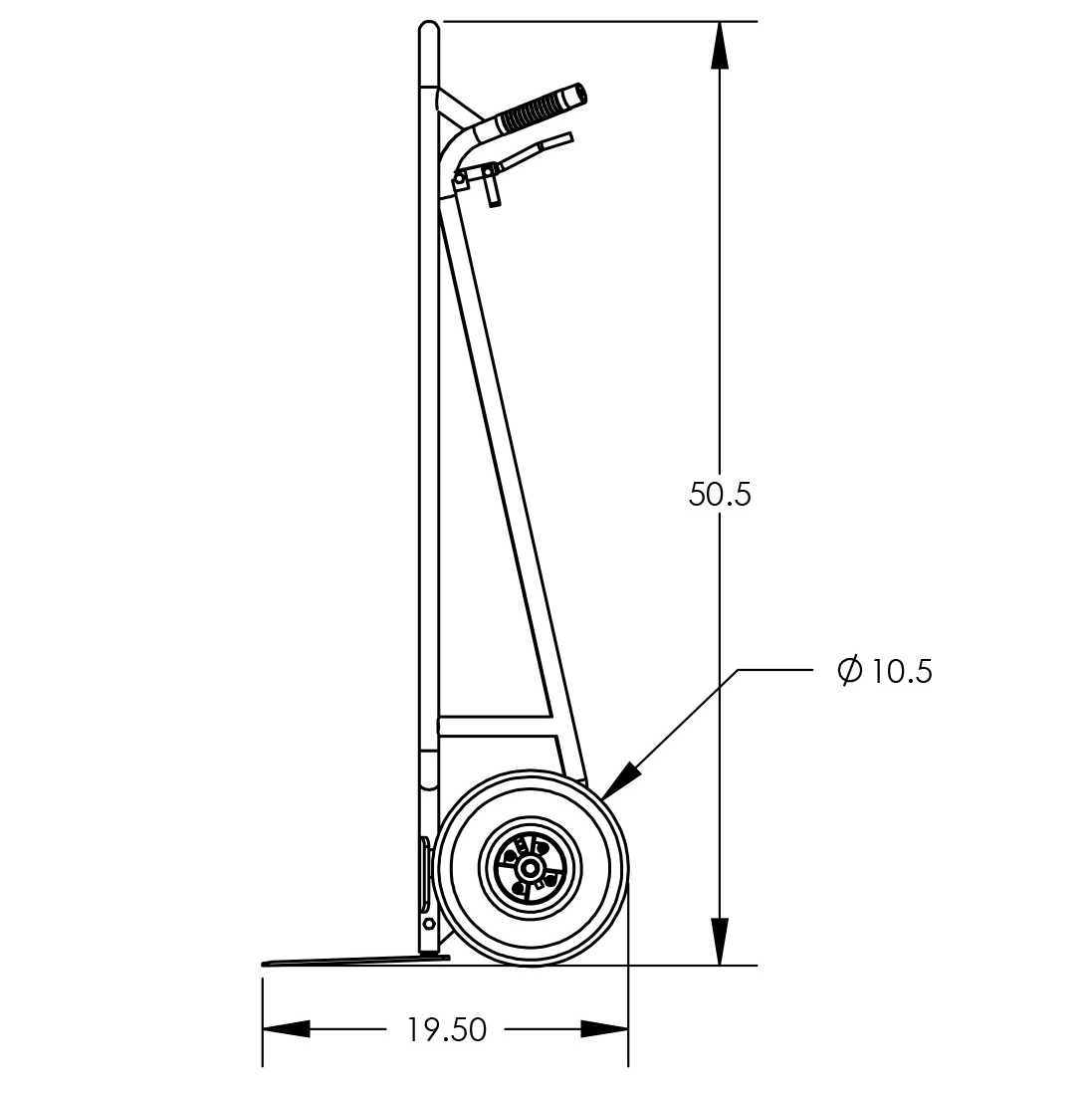 2-Wheel Commercial Hand Truck, Hand Brake - Valley Craft