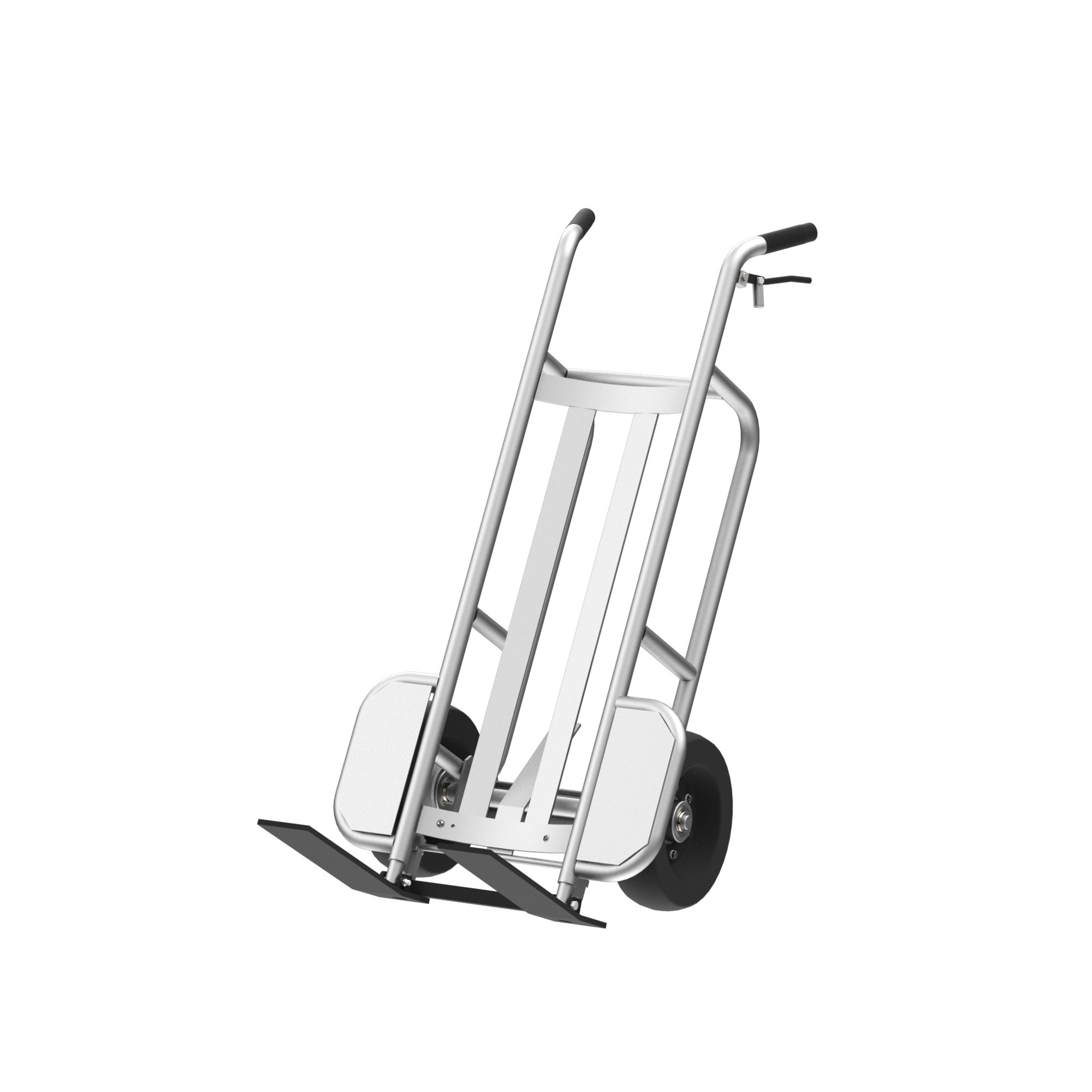 2-Wheel Pallet Hand Truck, Aluminum, Pneumatic Wheels, Hand Brake ...