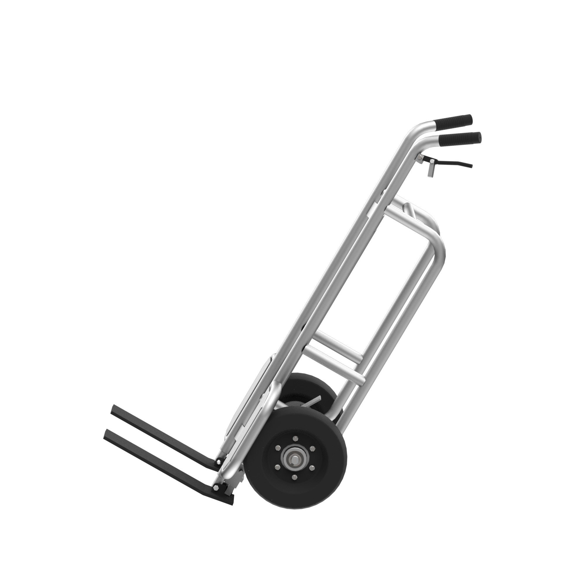 2-Wheel Pallet Hand Truck, Aluminum, Pneumatic Wheels, Hand Brake ...