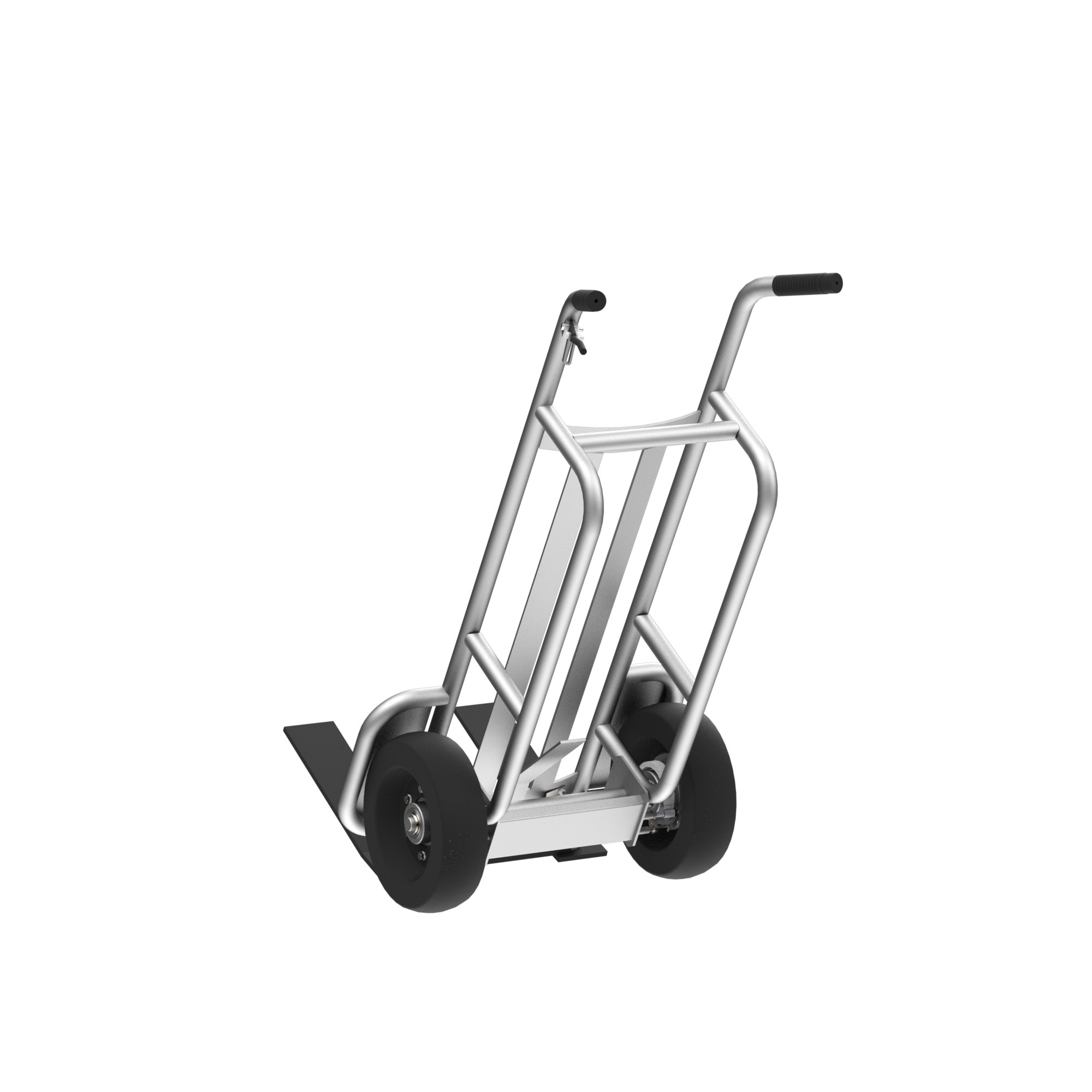 2-Wheel Pallet Hand Truck, Aluminum, Pneumatic Wheels, Hand Brake ...
