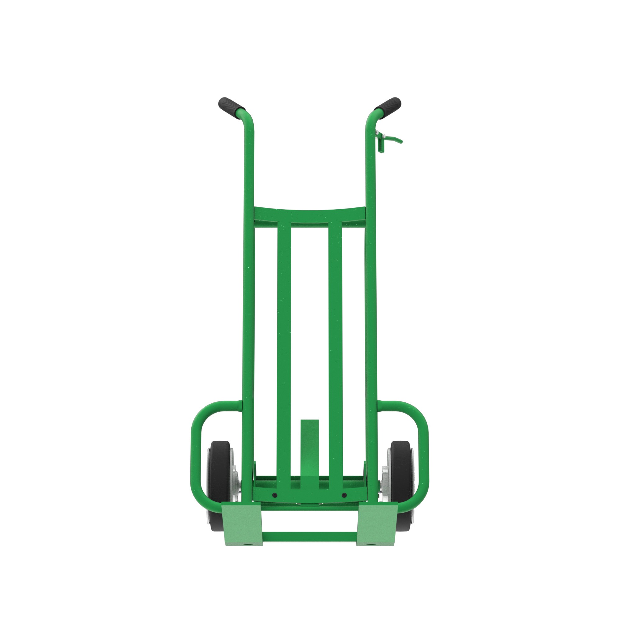 2-Wheel Pallet Hand Truck, Steel, Solid Rubber Wheels, Hand Brake ...