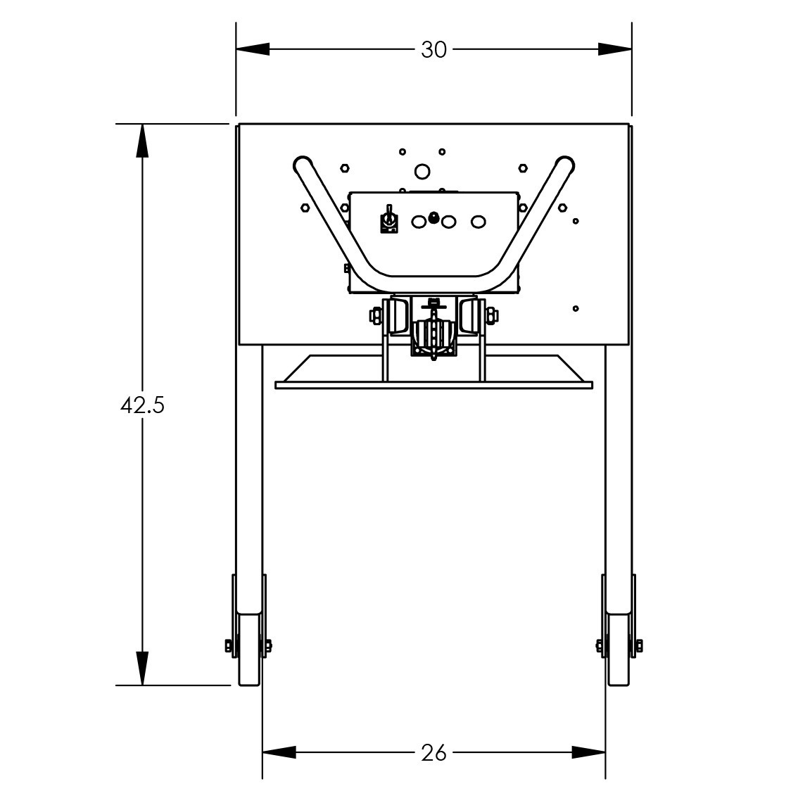 78" Semi-Powered Universal Lift & Stacker, Straddle - Valley Craft