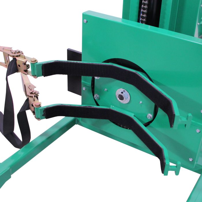 78" Semi-Powered Drum Lift & Rotator, Strap, Straddle - Valley Craft