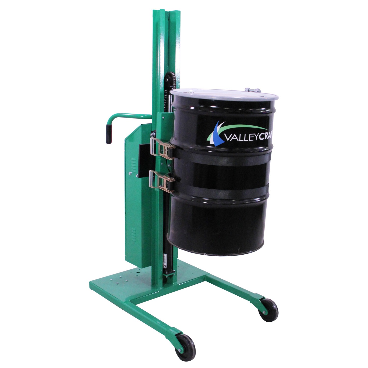 90" Semi-Powered Drum Lift & Rotator, Strap, Straddle - Valley Craft