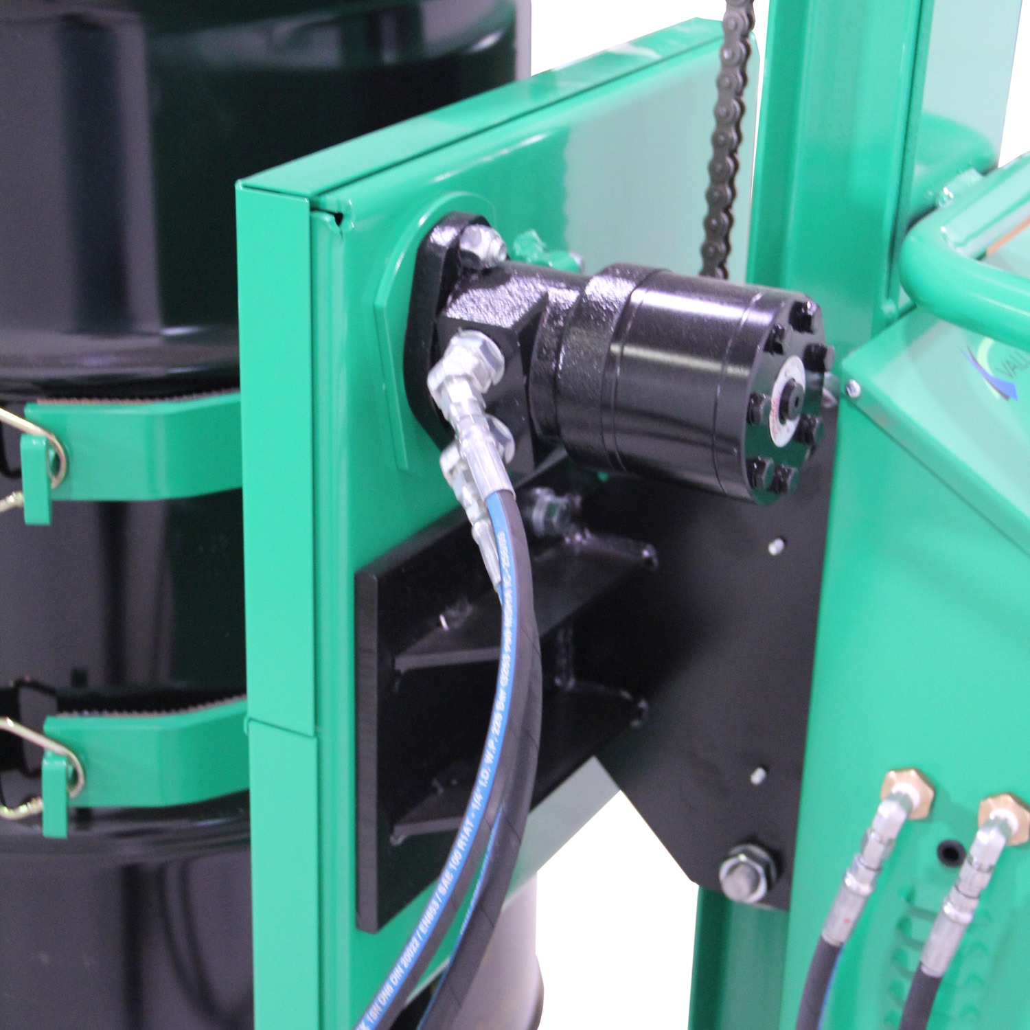 90" Semi-Powered Drum Lift & Rotator, Strap, Straddle - Valley Craft