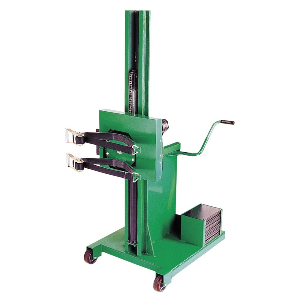 78" Manual Drum Lift & Rotator, Strap, Counterweighted - Valley Craft