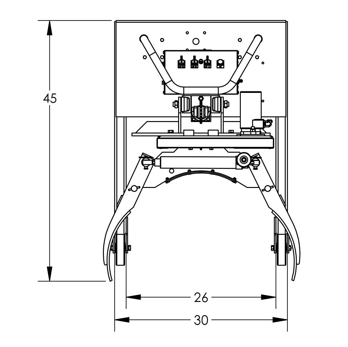 78" Semi-Powered Drum Lift & Rotator, Grip, Straddle - Valley Craft
