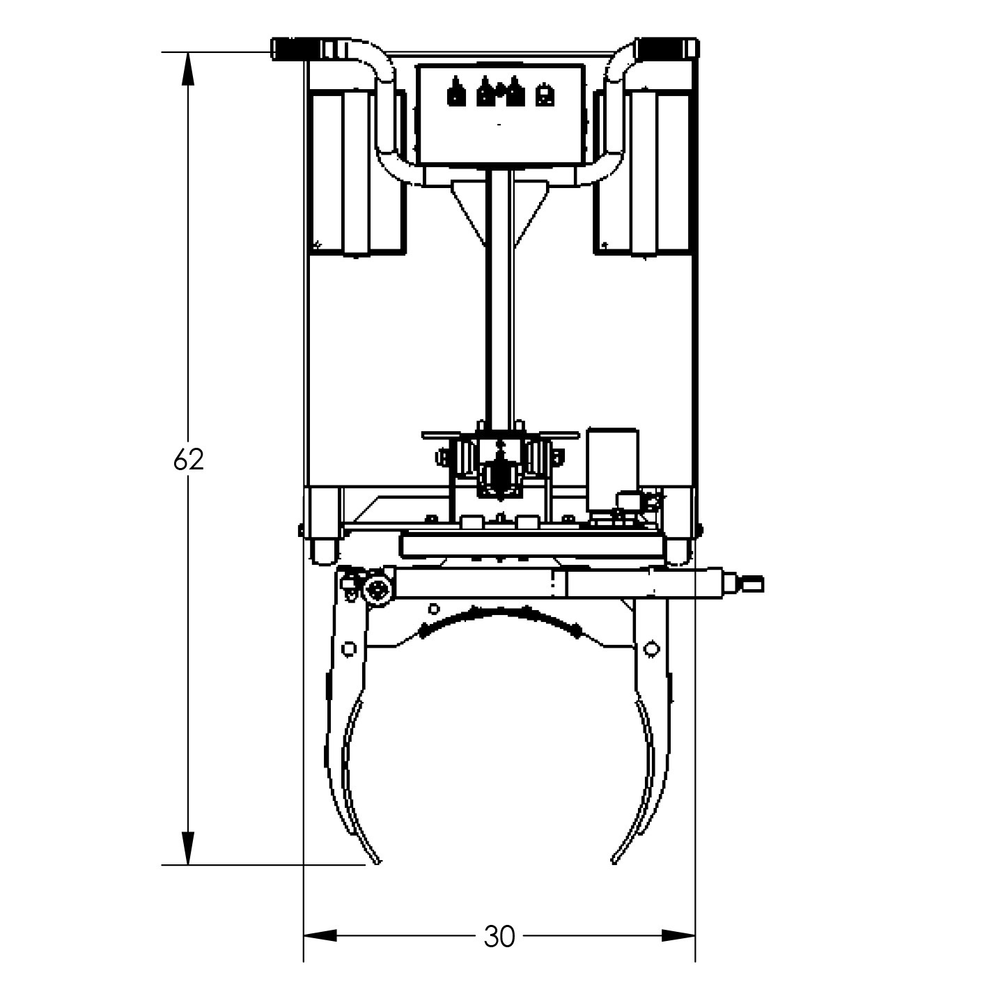 78" Semi-Powered Drum Lift & Rotator, Grip, Counterweighted - Valley Craft