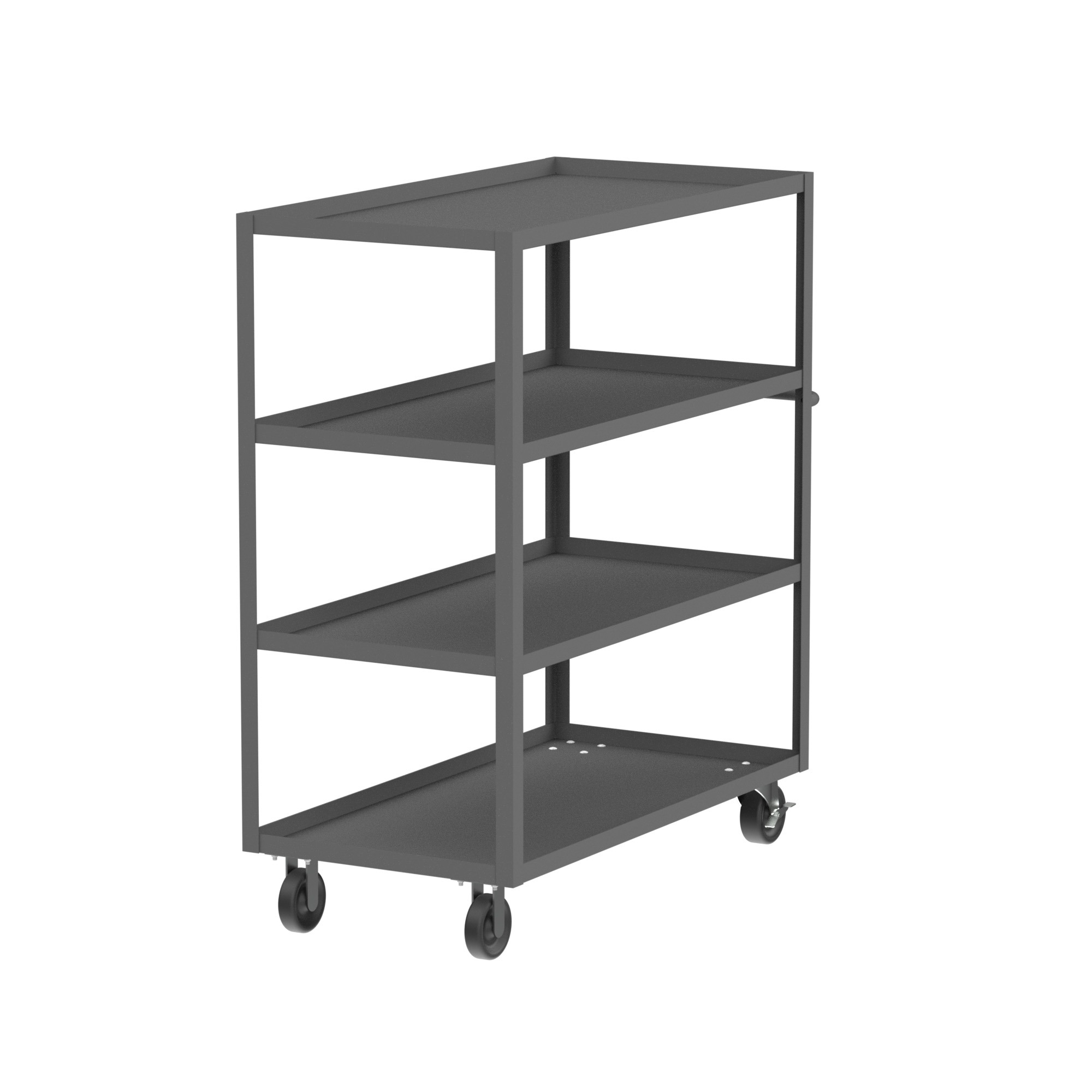 4-Shelf 12 Gauge Utility Cart, 48x24", Gray - Valley Craft