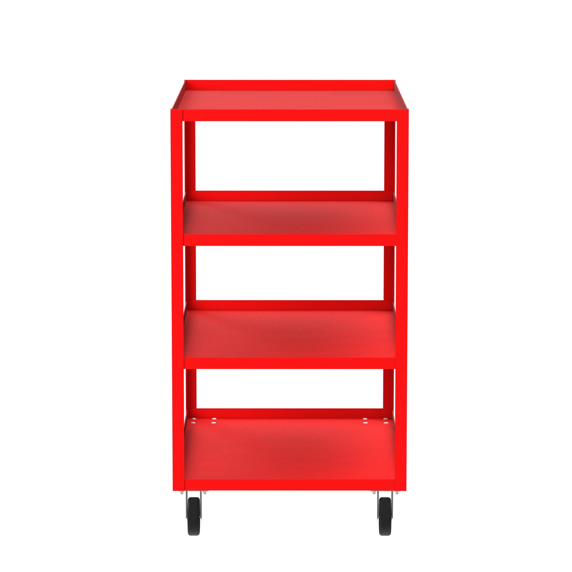 4-Shelf 12 Gauge Utility Cart, 48x30", Red - Valley Craft