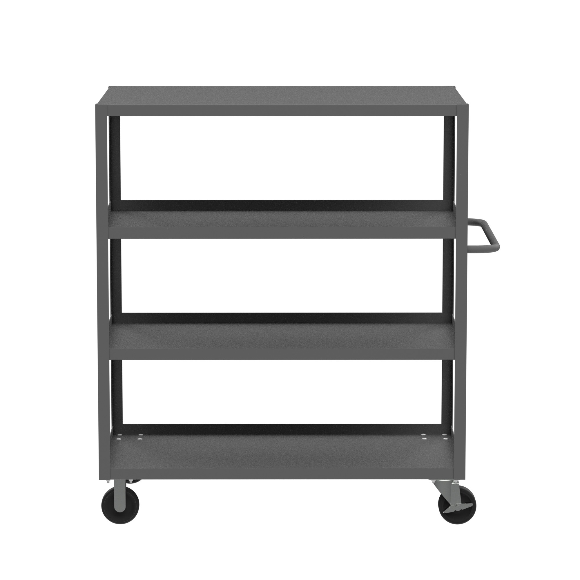 4-Shelf 12 Gauge Utility Cart, 48x30", Flat Top, Gray - Valley Craft