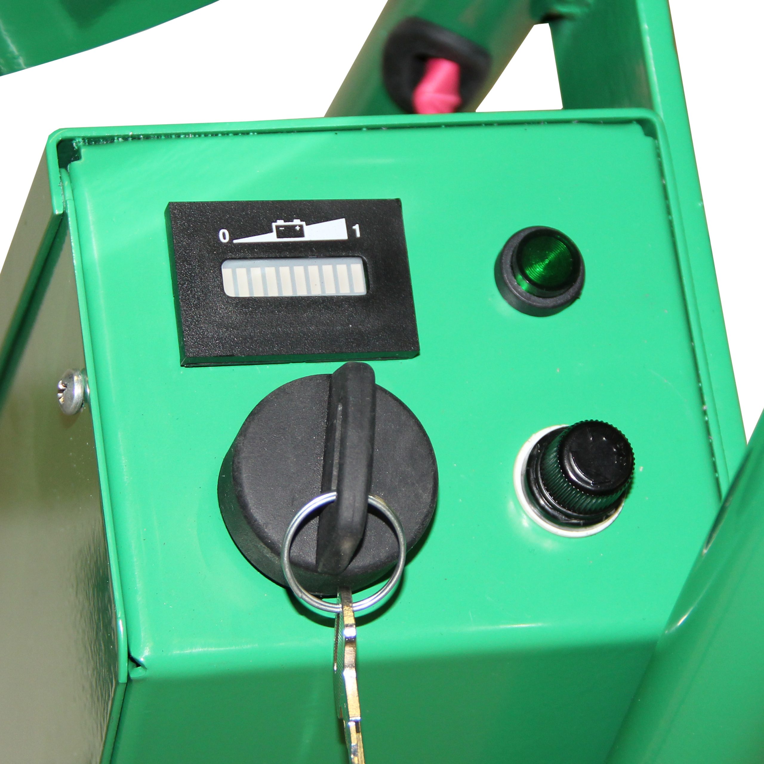 Powered Drum Hand Truck, Pneumatic Wheels, Security Cable Chime Hook ...