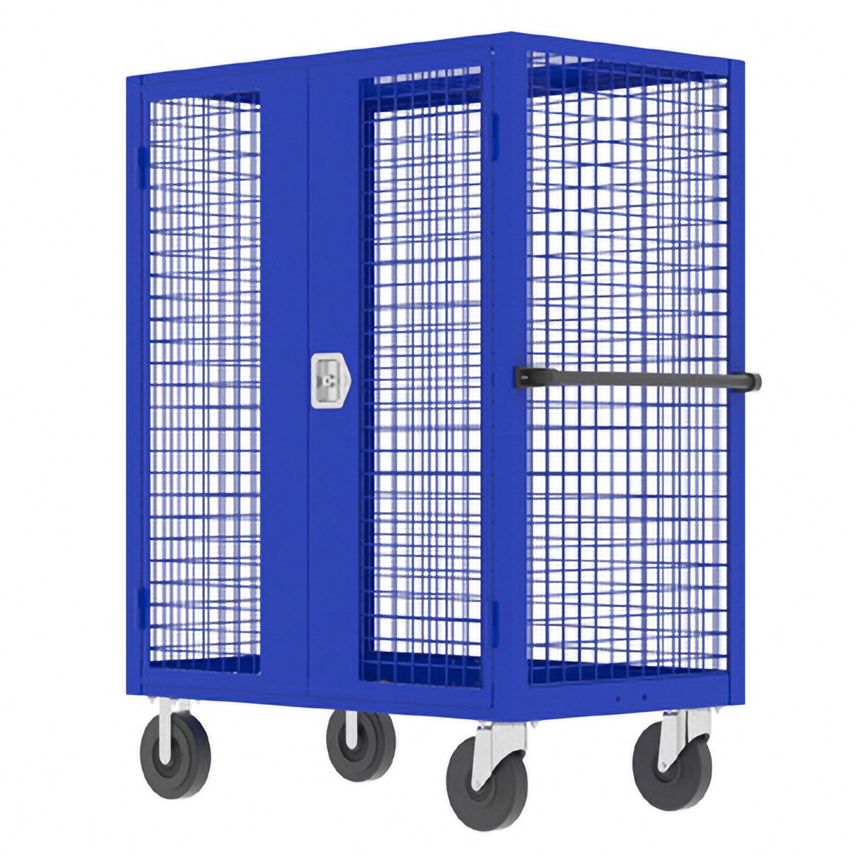 Security Cart, 60x30", (1) Shelf, Blue - Valley Craft