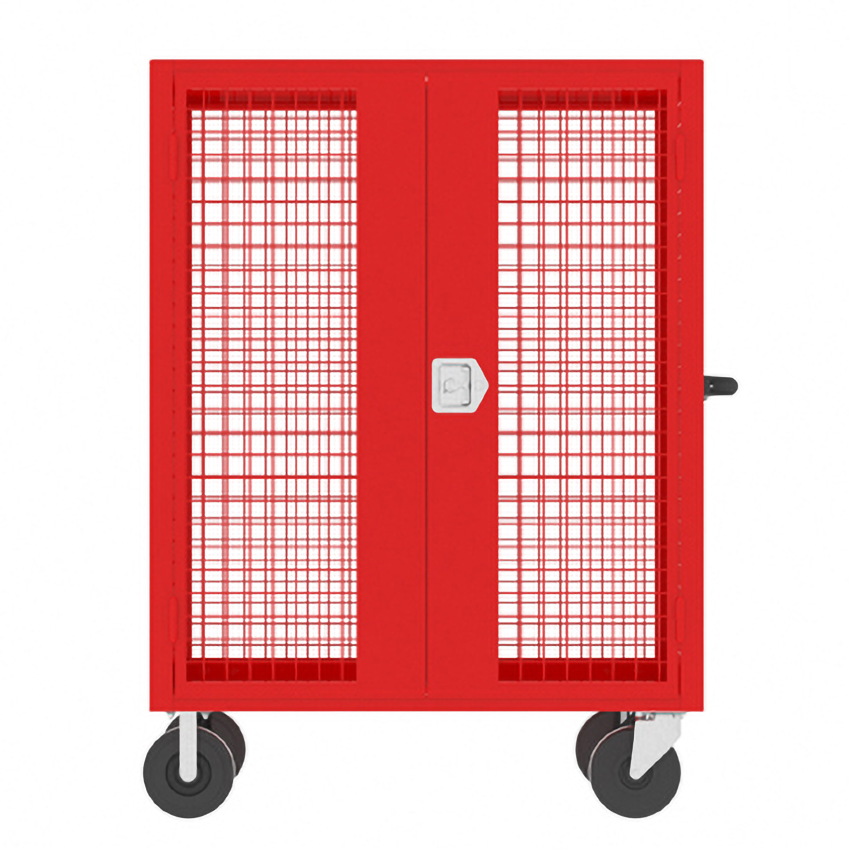 Security Cart, 60x30", (1) Shelf, Red - Valley Craft