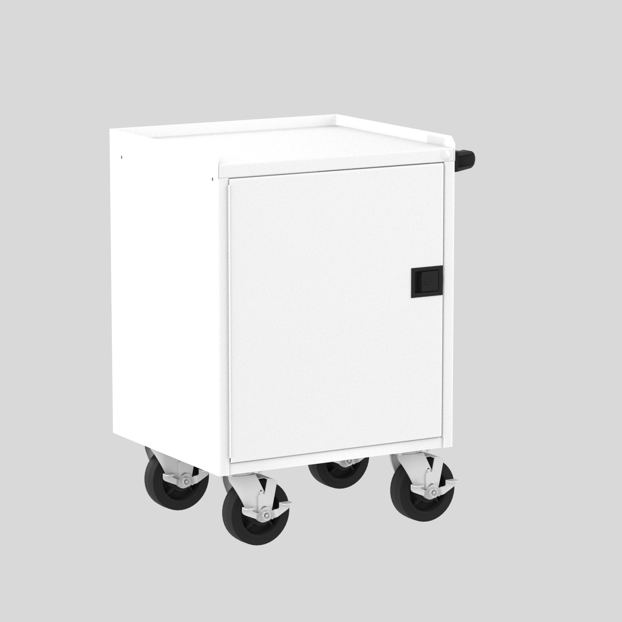 24" Deluxe Mobile Workbench, (1) Door, White - Valley Craft