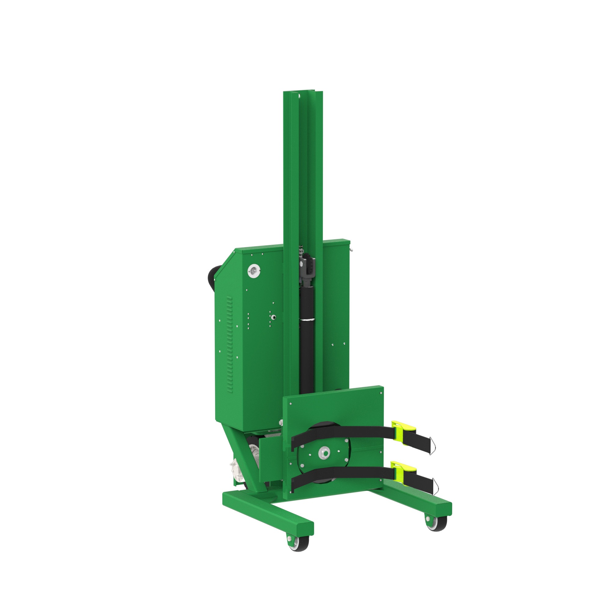 90" Fully Powered Drum Lift & Rotator, Strap, Straddle - Valley Craft