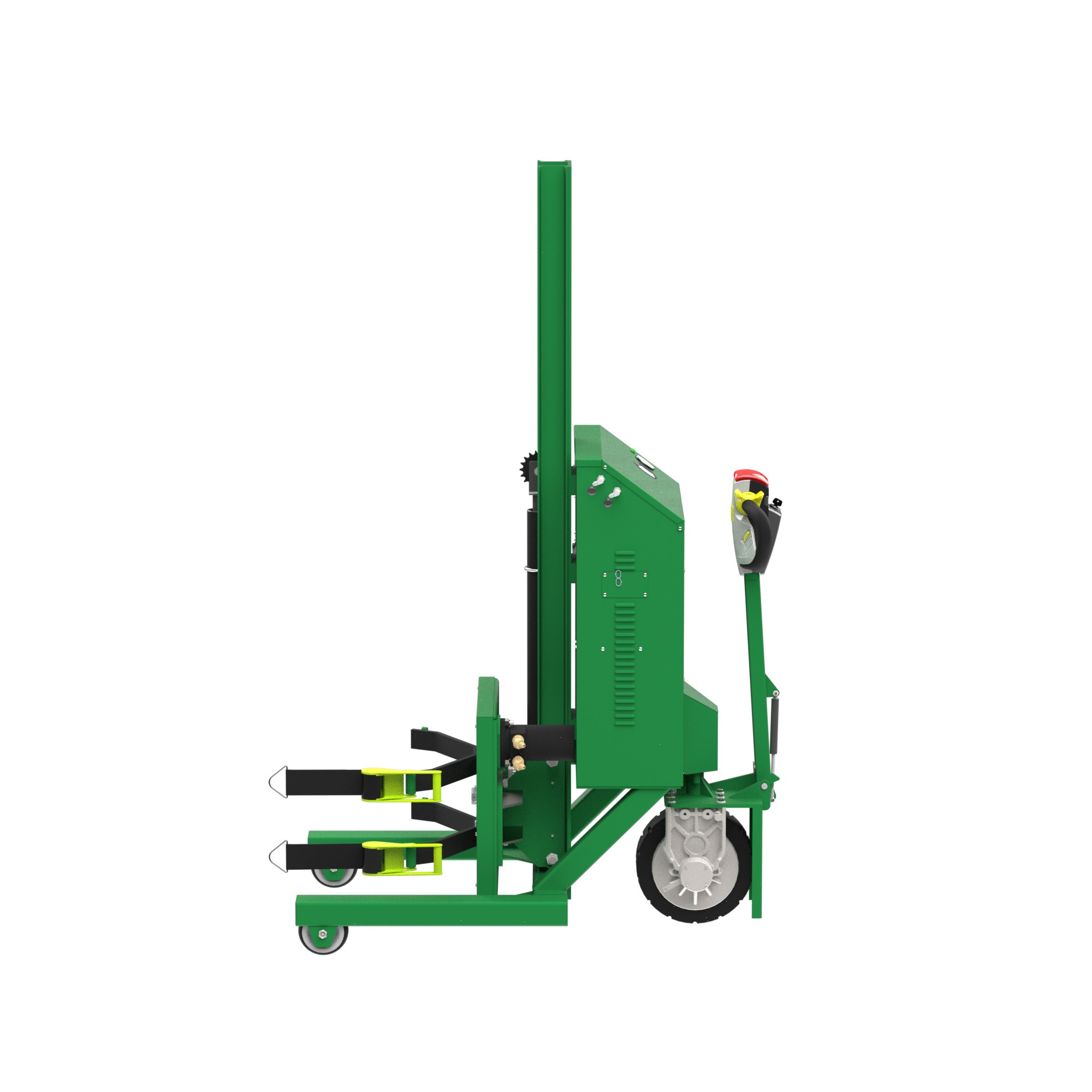 90" Fully Powered Drum Lift & Rotator, Strap, Straddle - Valley Craft