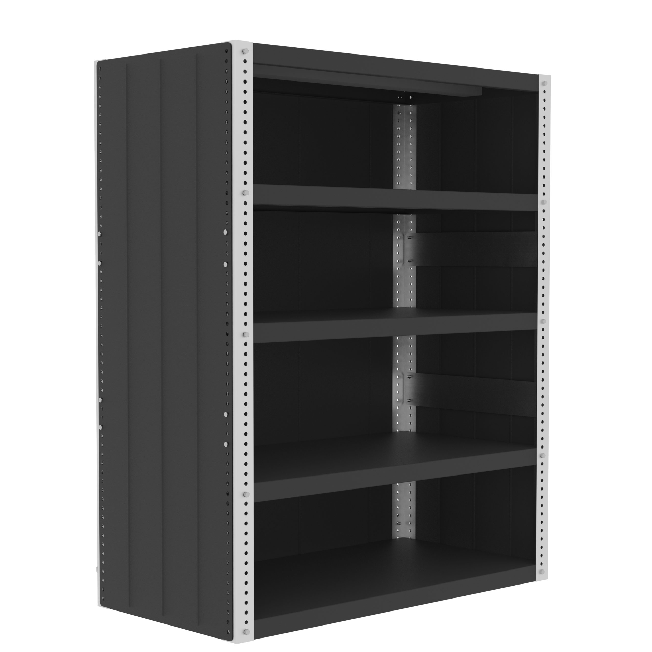 Heavy Duty Shelving, 48x24x60", Enclosed - Valley Craft