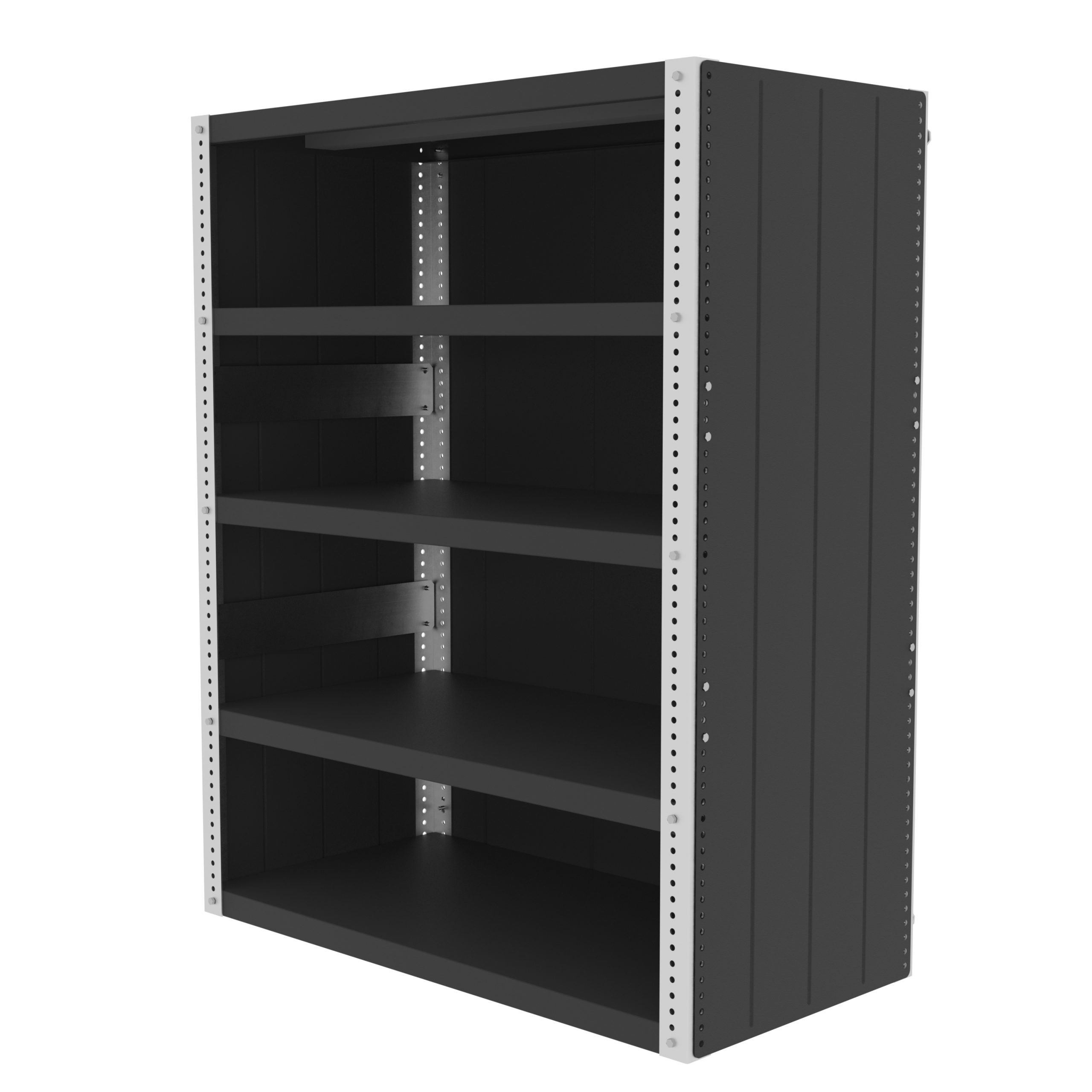 Heavy Duty Shelving, 48x24x60", Enclosed - Valley Craft