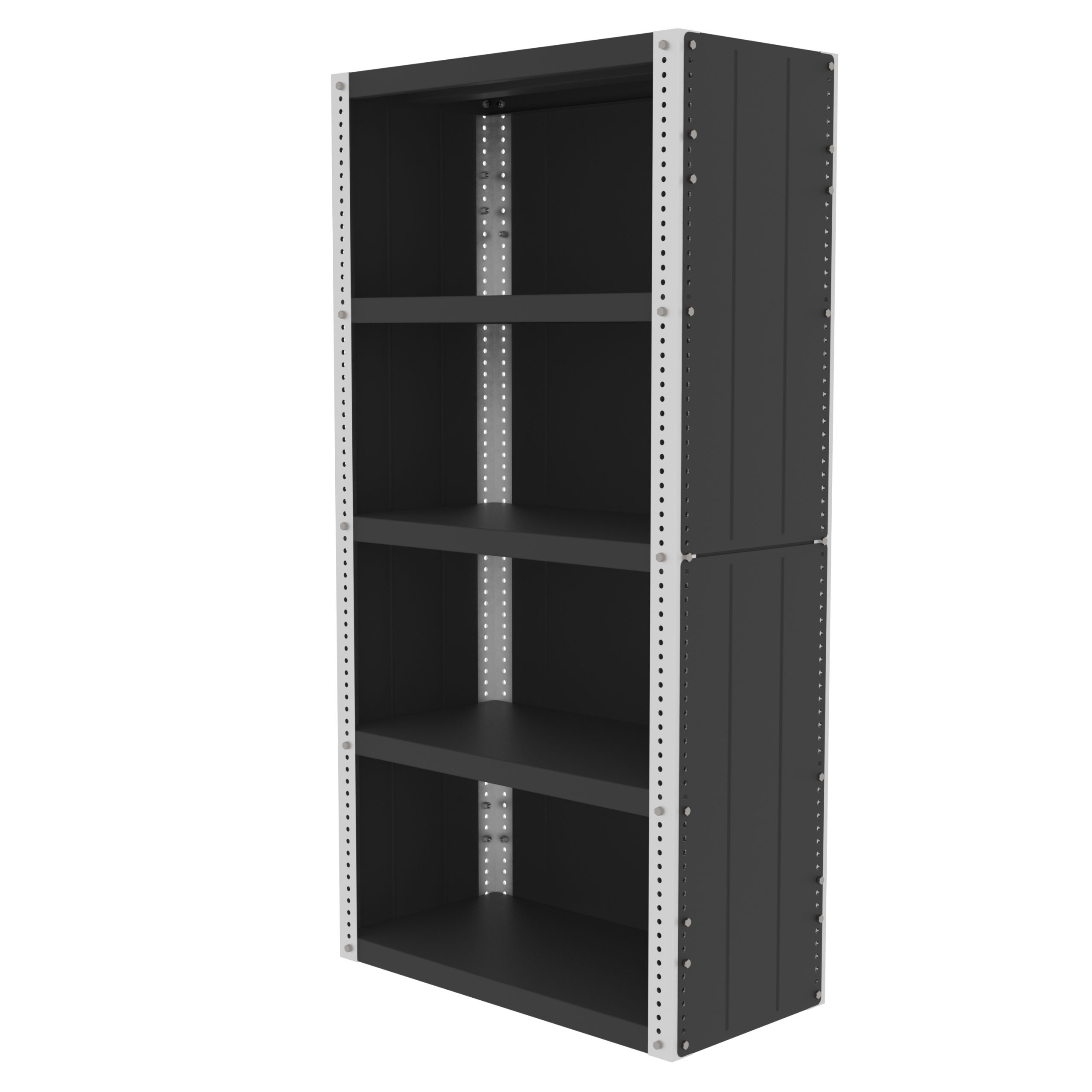 Heavy Duty Shelving, 36x18x72", Enclosed - Valley Craft