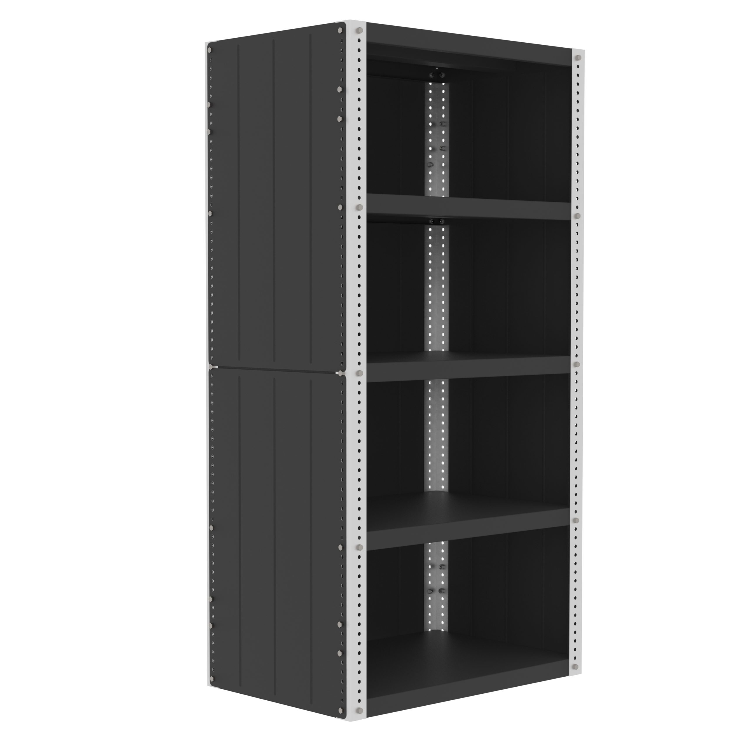 Heavy Duty Shelving, 36x24x72", Enclosed - Valley Craft